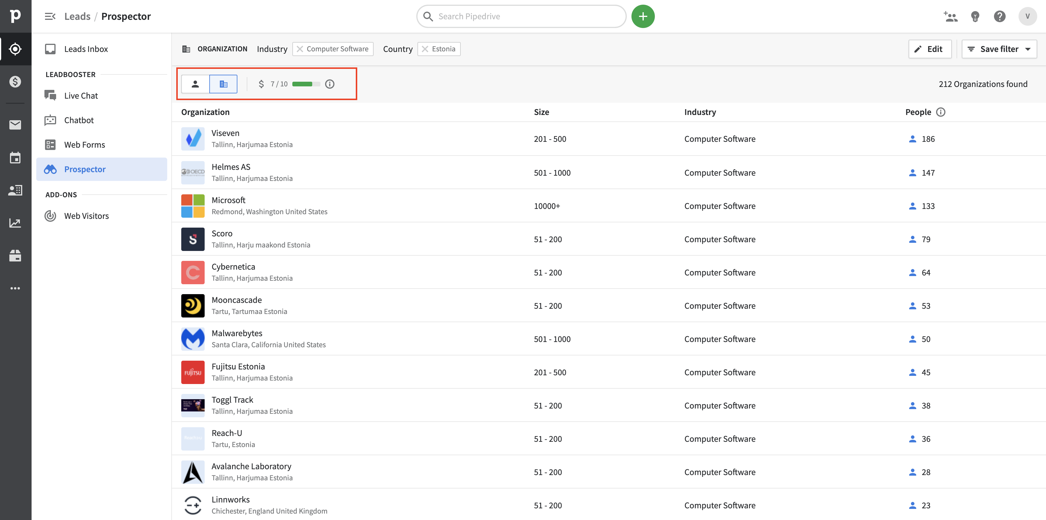 Prospector - Knowledge Base | Pipedrive